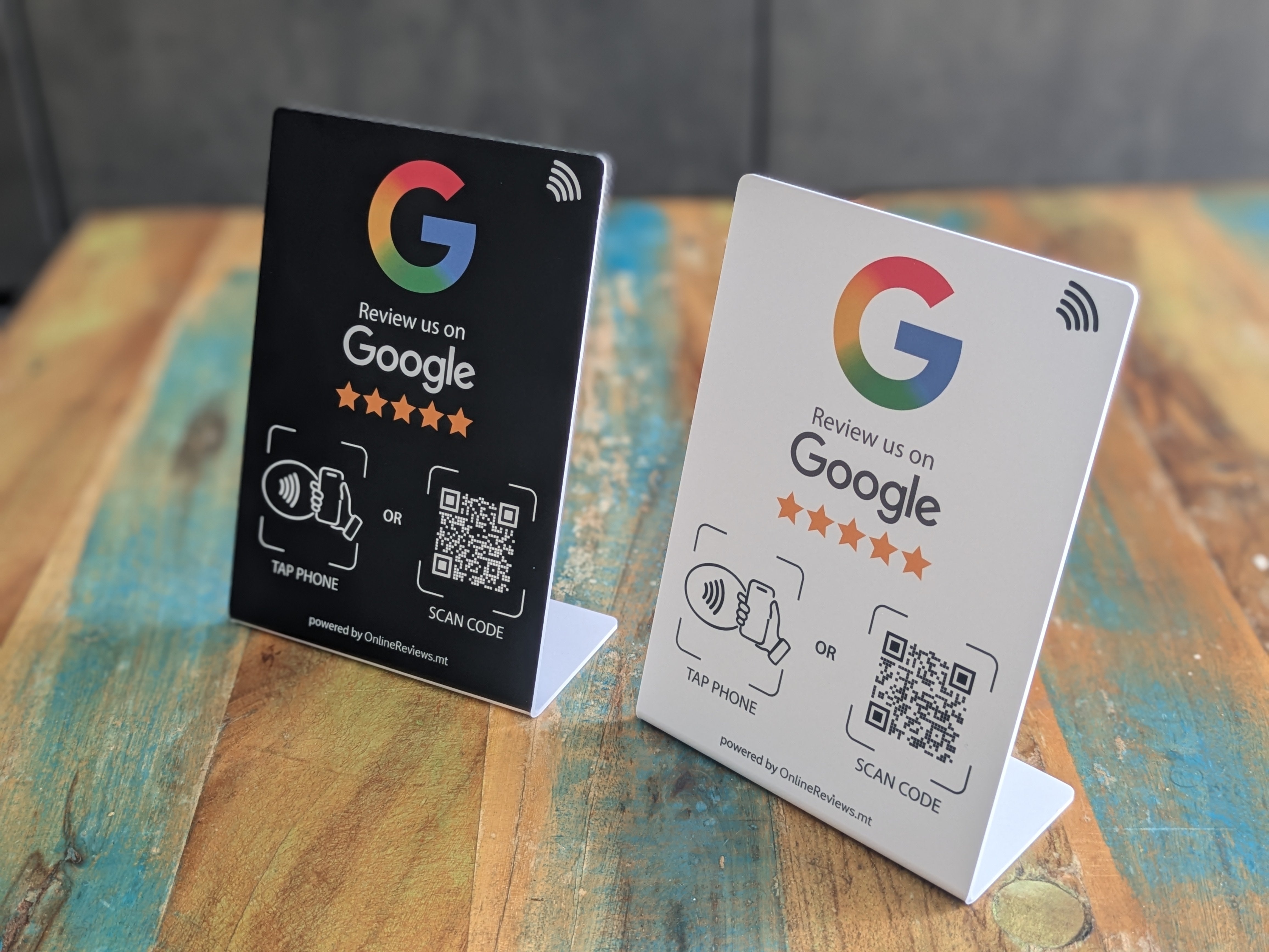 Google Review Stand - Large 10.5cm x 15cm (NFC Tap & QR Scan ...